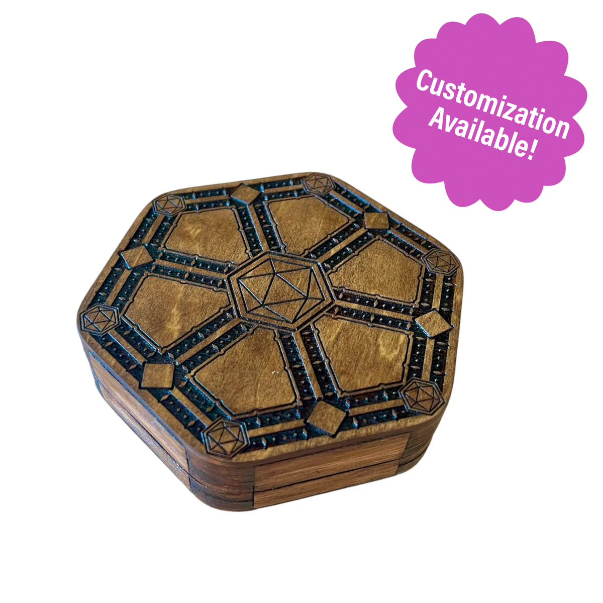 Hexagonal Dice Vault (Customizable) – Fierce Kitten Studio