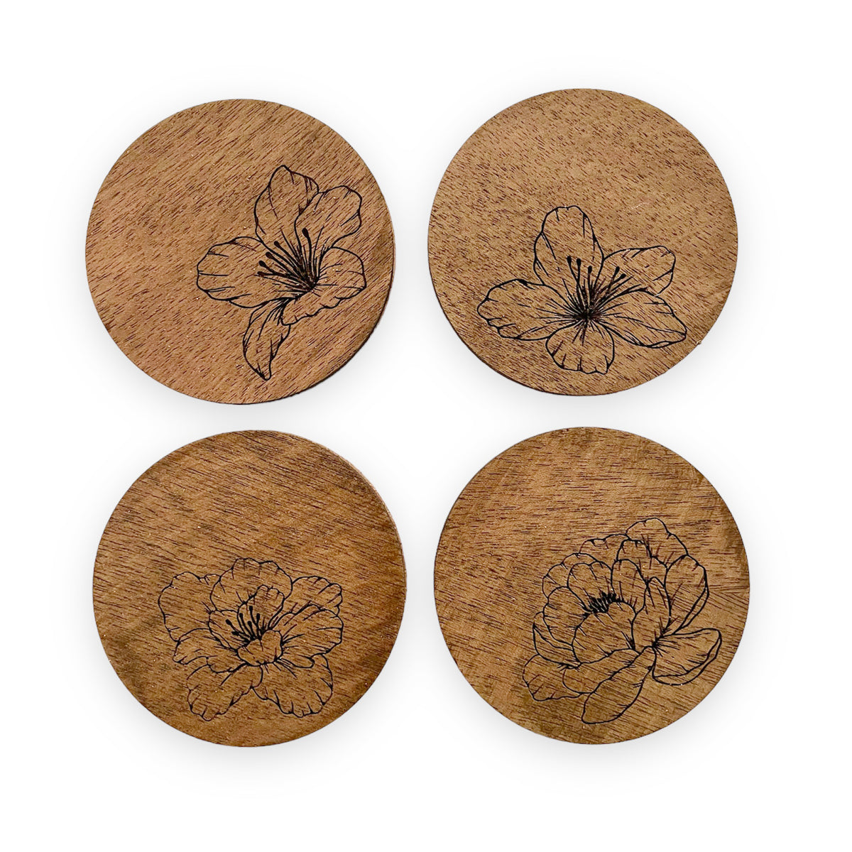 Azalea Coaster Set – Fierce Kitten Studio